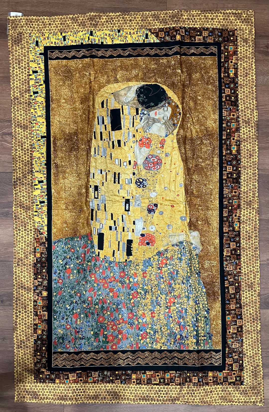 Quilted the Kiss Blanket, Handmade Quilt, 1900's Golden Era Style-by ...