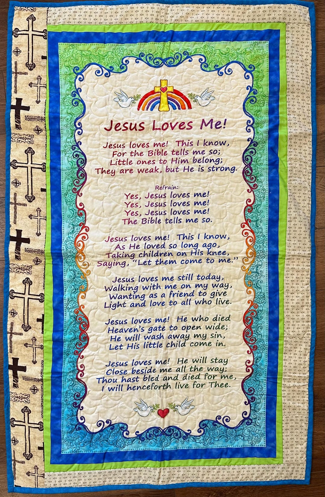 Jesus Loves Me Quilt: Children's Religious Blanket, Faith - Etsy