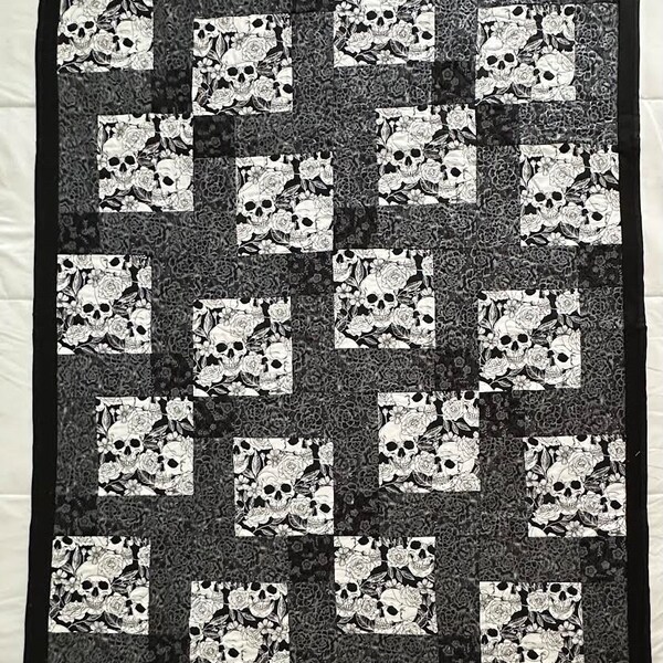 Skulls and Roses Quilt Pattern - Etsy