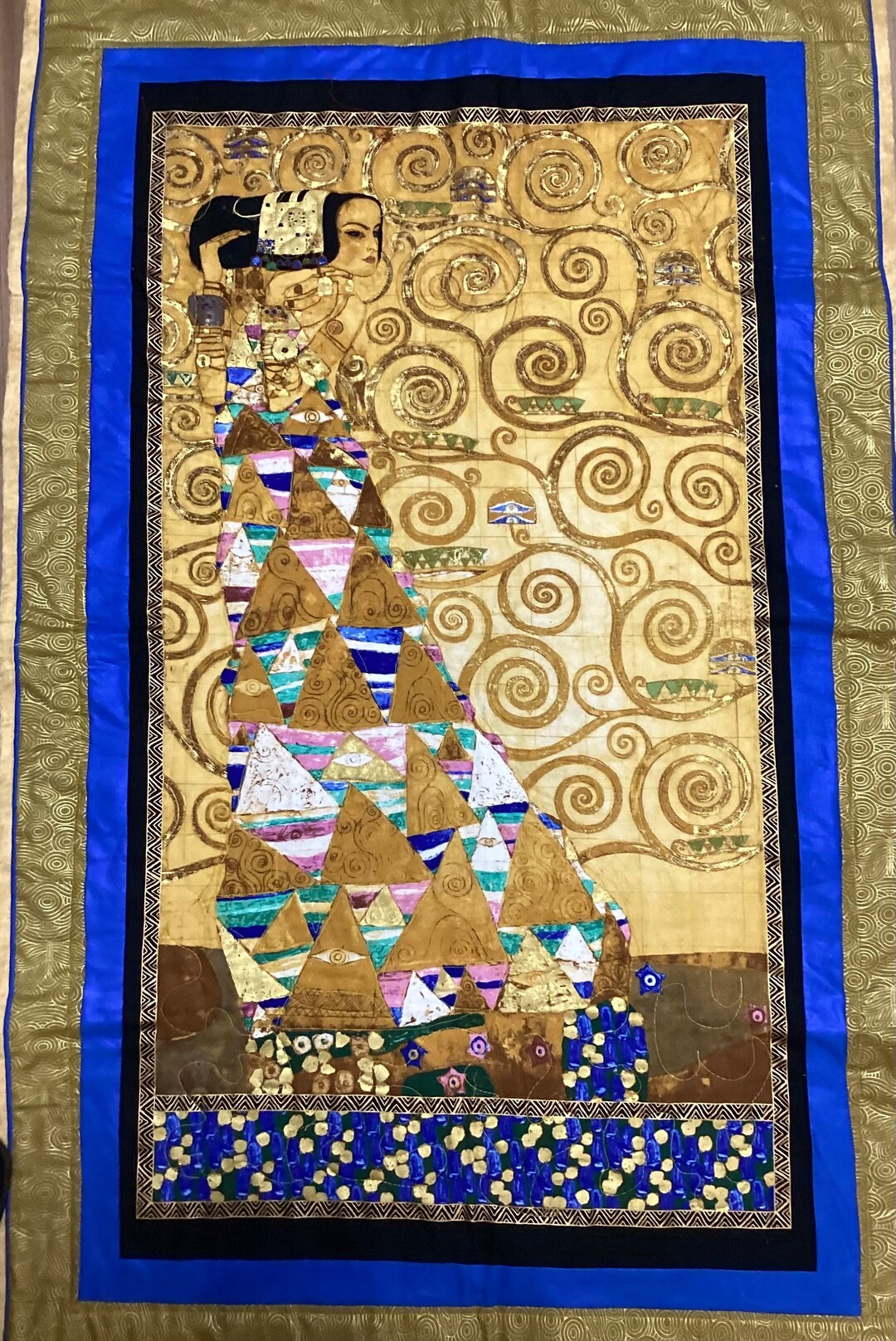 Quilted Blanket: Gustav Klimt Inspired Handmade Throw - Etsy