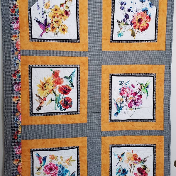 Hummingbird Quilt - Etsy