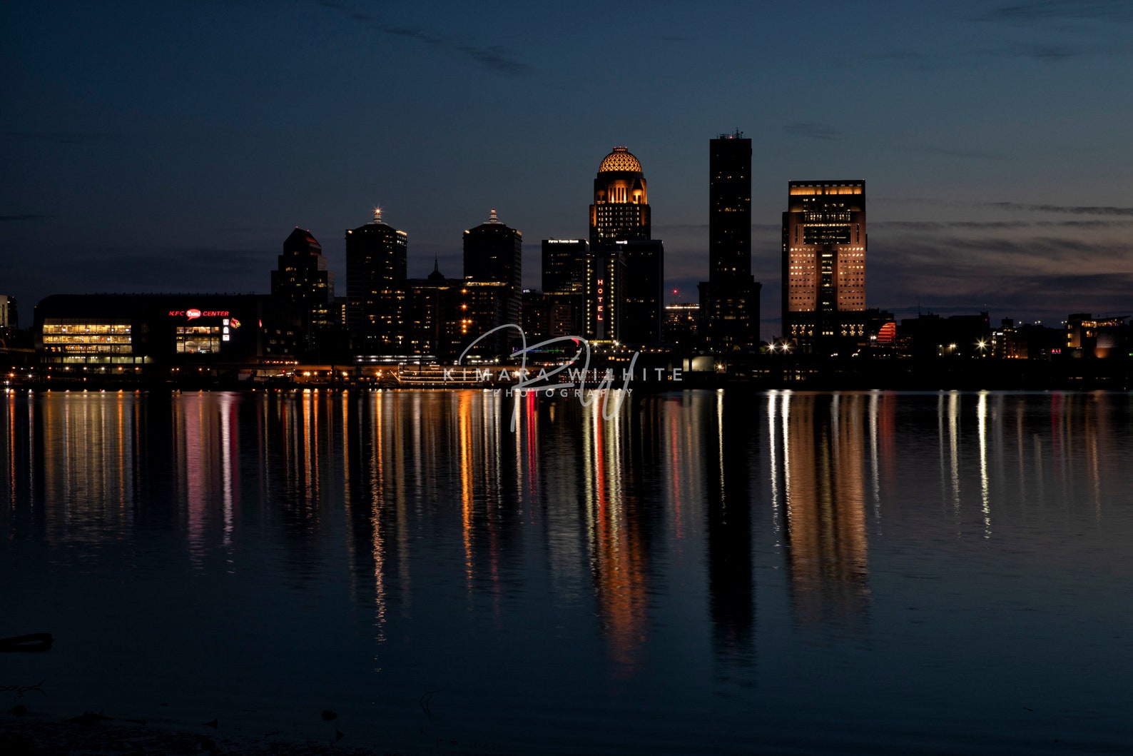 Ohio River Front, River Walk, Louisville Skyline, Cityscape, Night ...