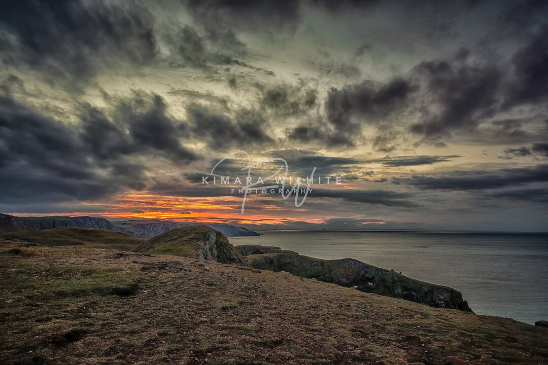 Sunset at the North Sea Wall Art, Scotland Wall Art, North Sea Art ...