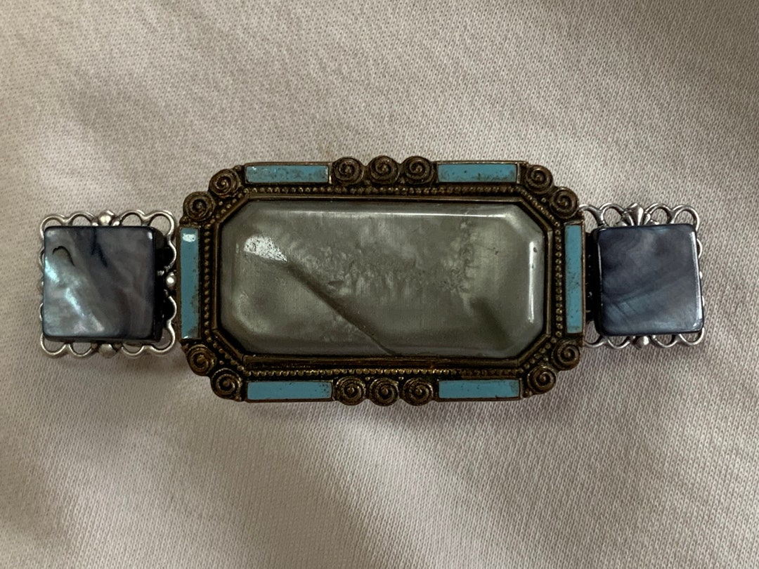 Barrette Made From Vintage Art Deco Inspired Lucite Brooch - Etsy