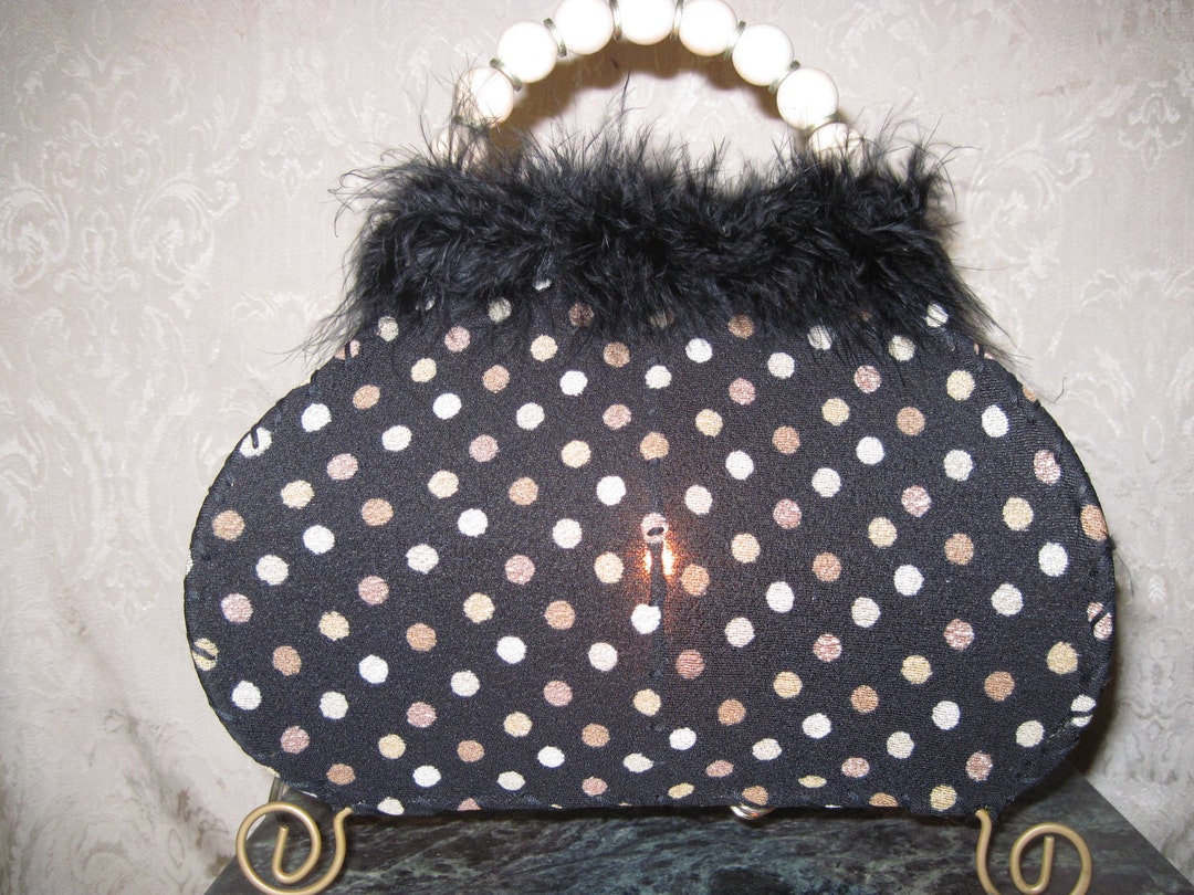 Sexy Pocketbook Lamp, One of A Kind Lampshade W/ Base - "black Night ...
