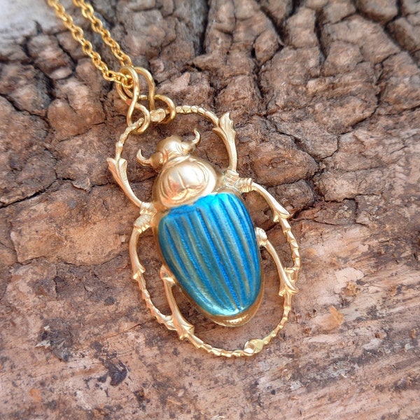 Scarab Necklace - Etsy