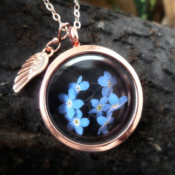 Forgetmenot Pendant - Etsy