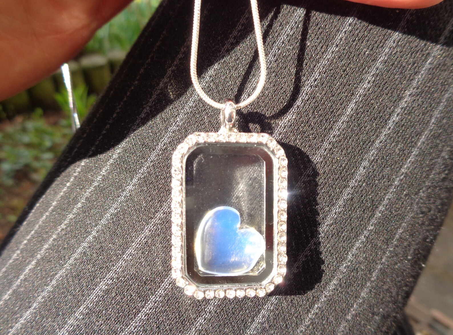 Moonstone Heart Medallion Locket Octagone Sterling Silver | Etsy