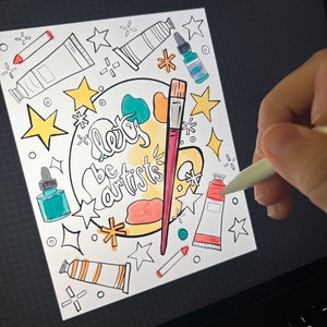 Let’s Be Artists, Coloring Page for Kids, Printable Coloring Pages ...