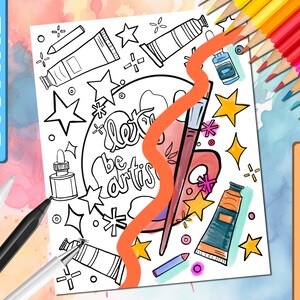 Let’s Be Artists, Coloring Page for Kids, Printable Coloring Pages ...
