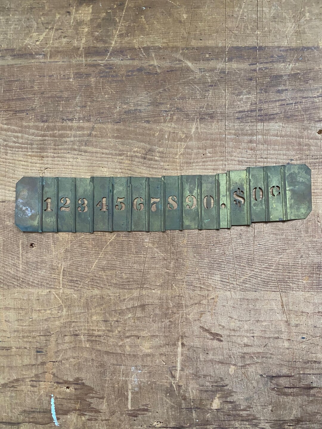 Antique Industrial Set of Brass Number Stencils - Etsy