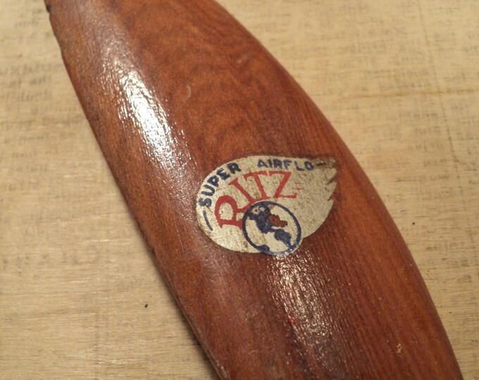 Vintage Wooden Model Airplane Propeller, Super Airflo RITZ Propeller ...