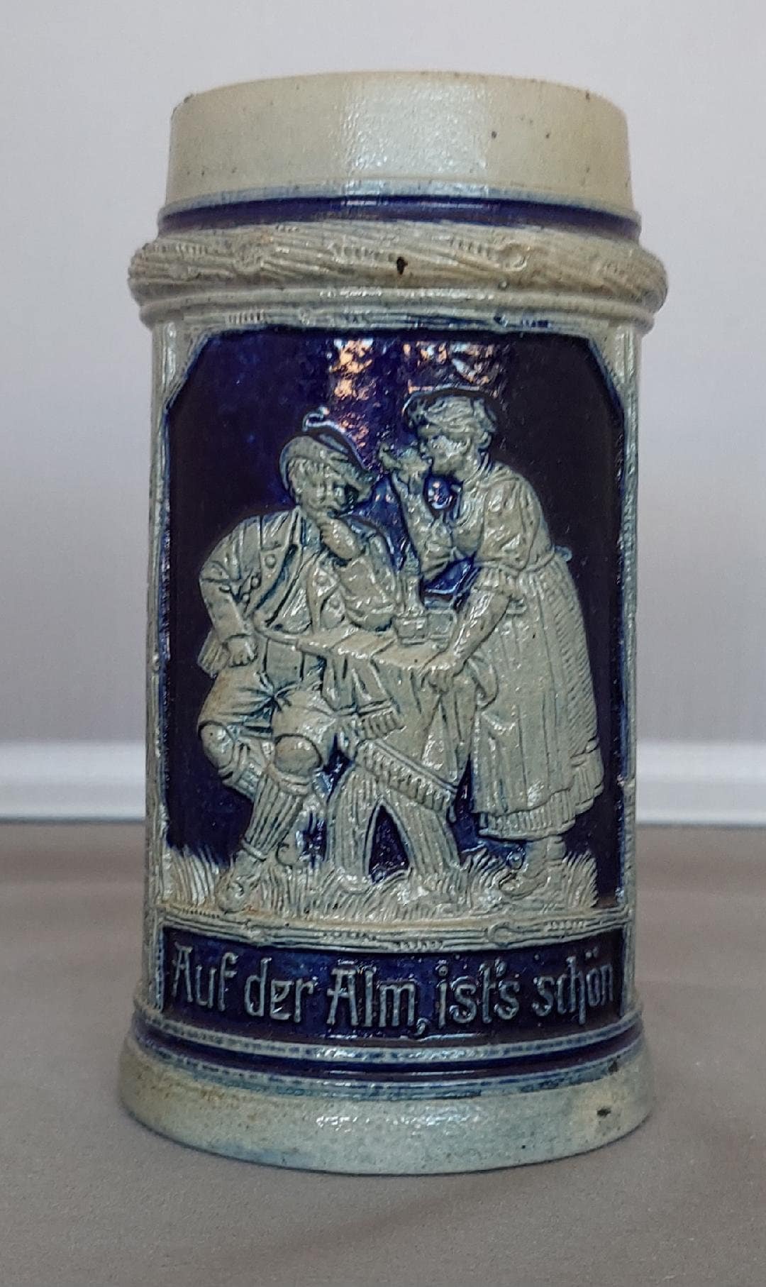 Vintage Cobalt Blue Salt-glazed Beer Stein. - Etsy