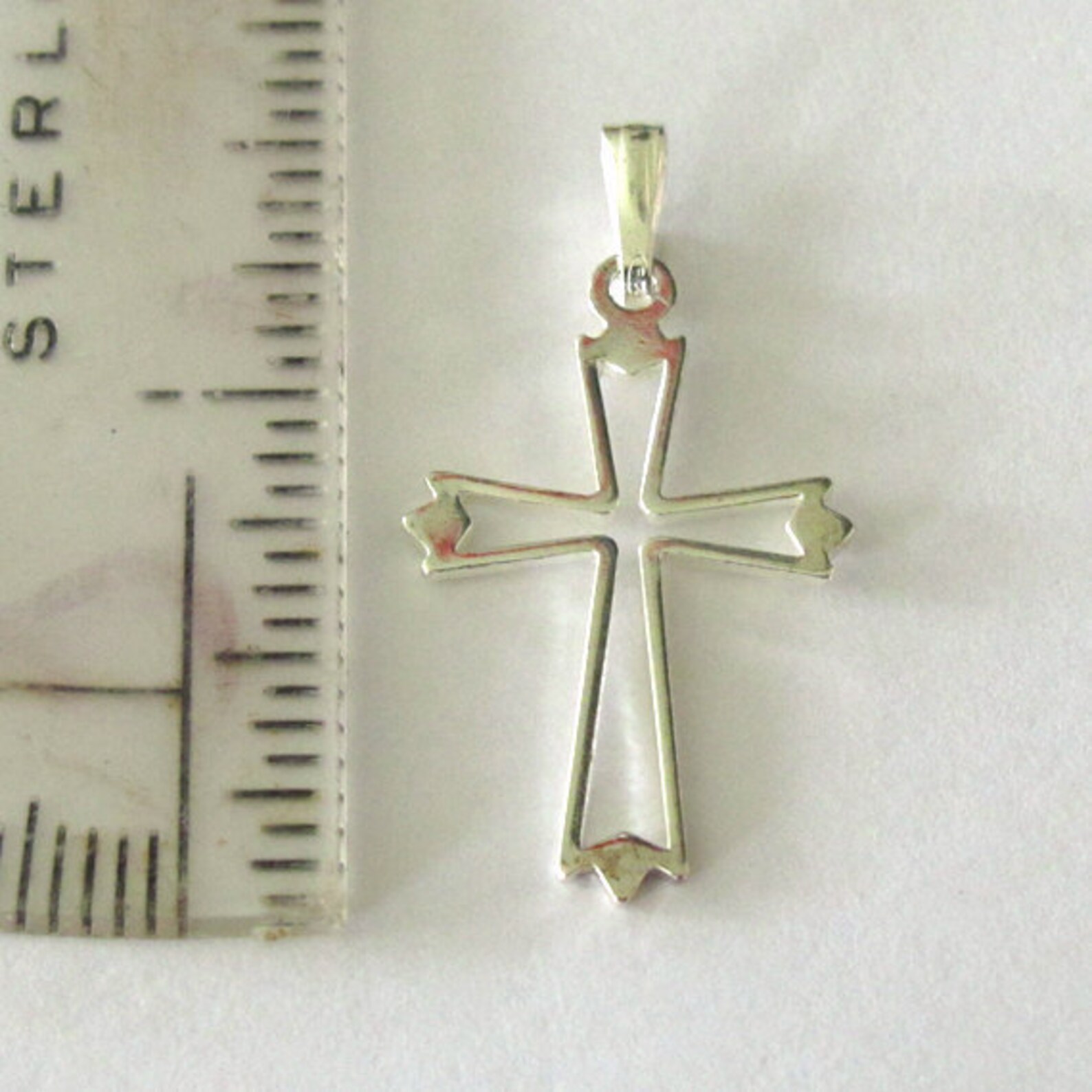 Cross Pendant ~ Solid Sterling Silver Cross ~ Botonnee Style Cross ...