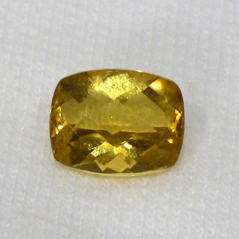 Golden Beryl Faceted Antique Cut - 10x8mm Natural Faceted Gemstone With ...