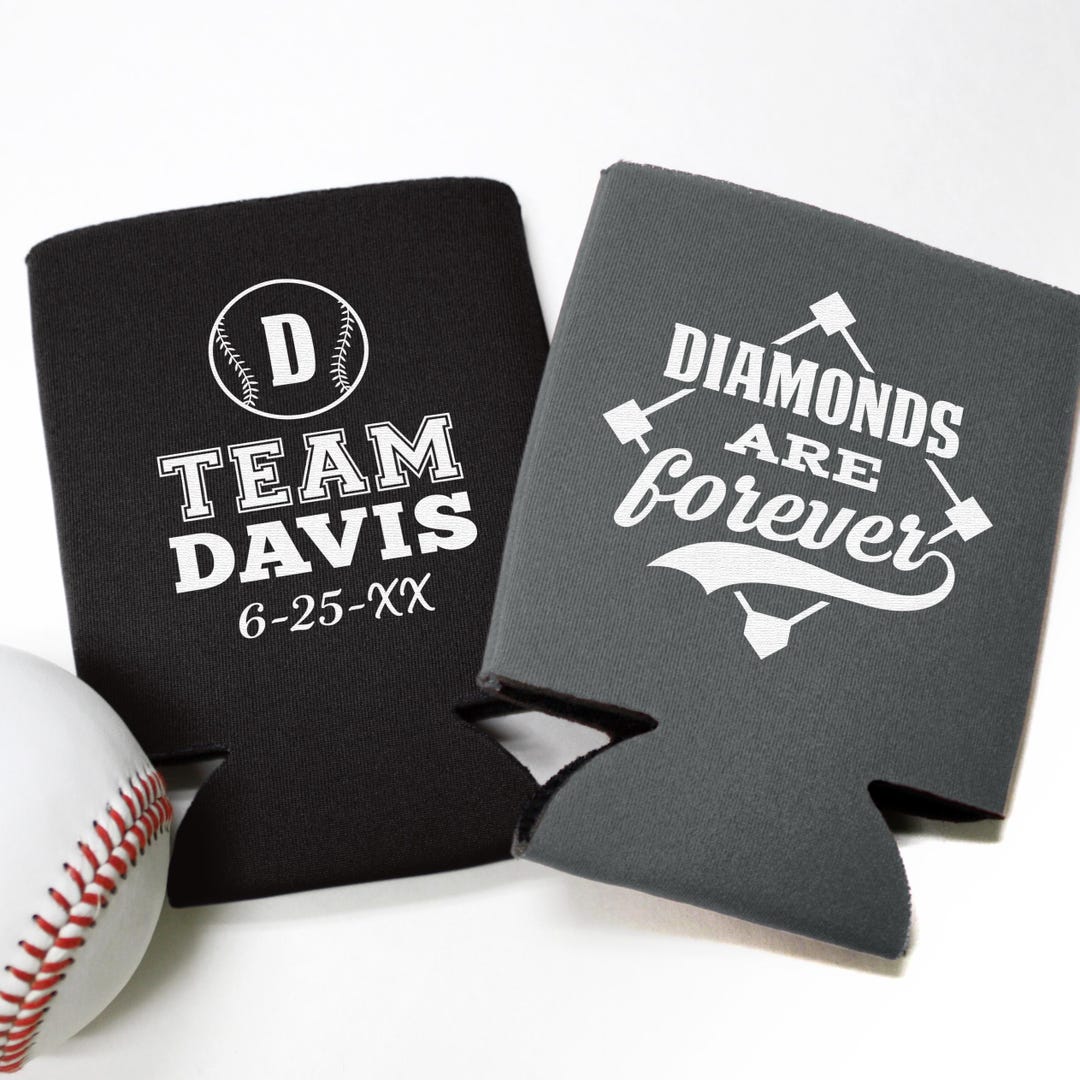 Personalized Baseball Collapsible Foam Can Coolers for Wedding: Fits ...