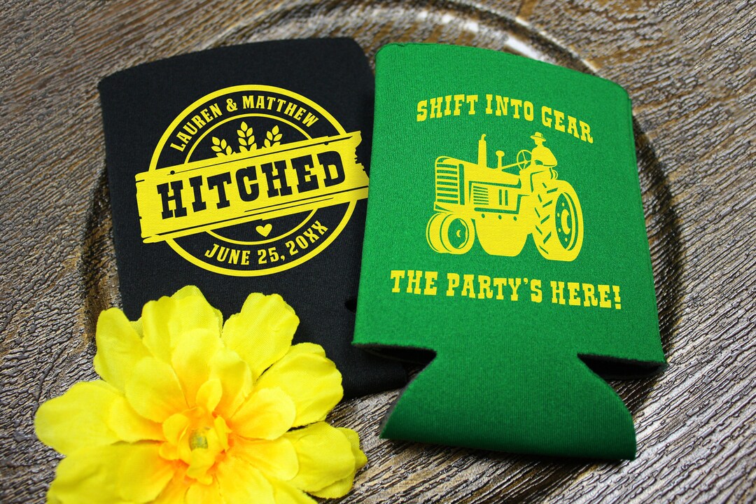Personalized Tractor Collapsible Foam Can Coolers for Wedding: Fits ...