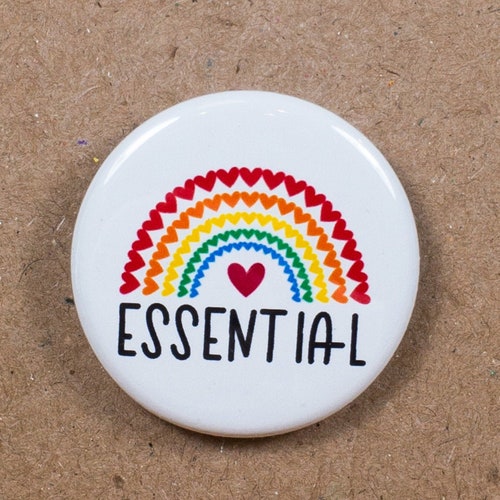 Essential Worker Button Pin Frontline Worker Pin Essential | Etsy