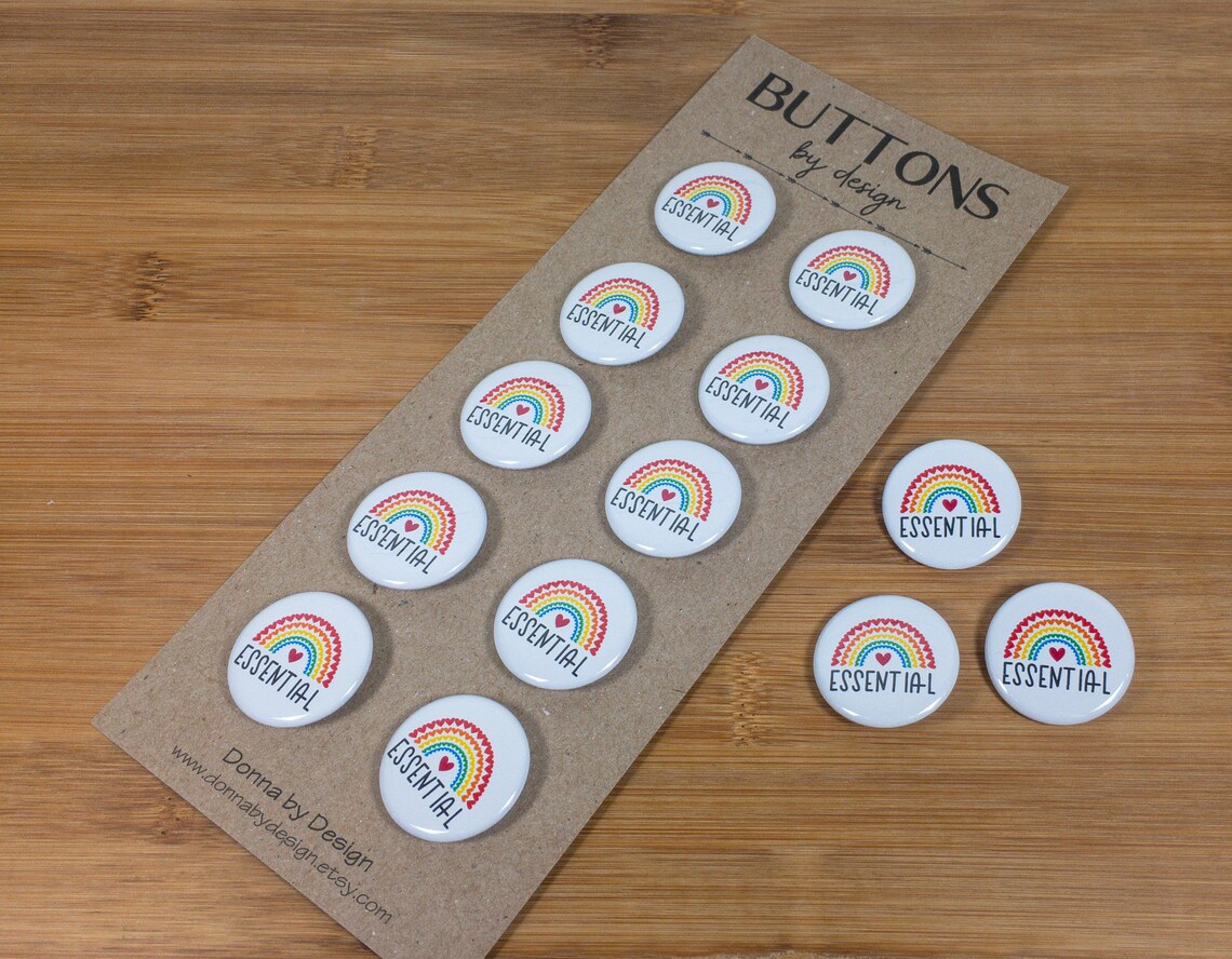 Essential Worker Button Pin Frontline Worker Pin Essential | Etsy