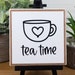 Tea Time Ceramic Tile Sign With Easel, Tea Bar Sign, Modern Farmhouse ...