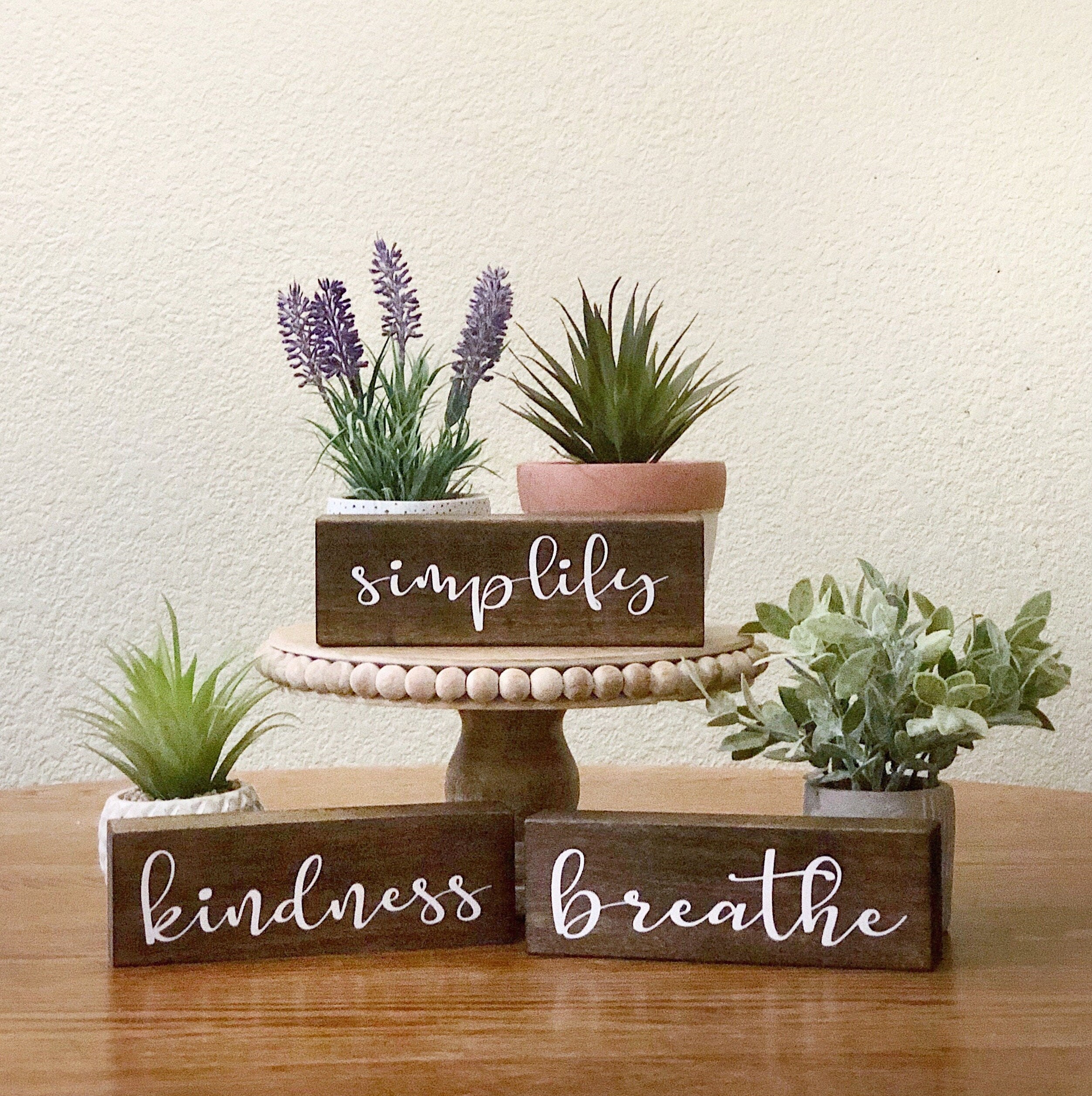 One Word Wood Block Sign Shelf Sitter Tiered Tray Decor | Etsy