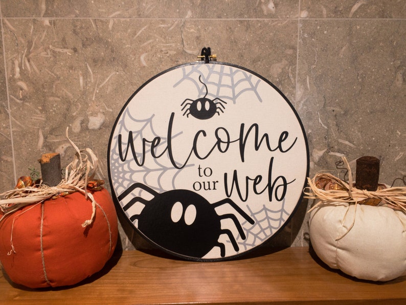 Welcome to Our Web Halloween Sign Halloween Welcome Sign 12 - Etsy