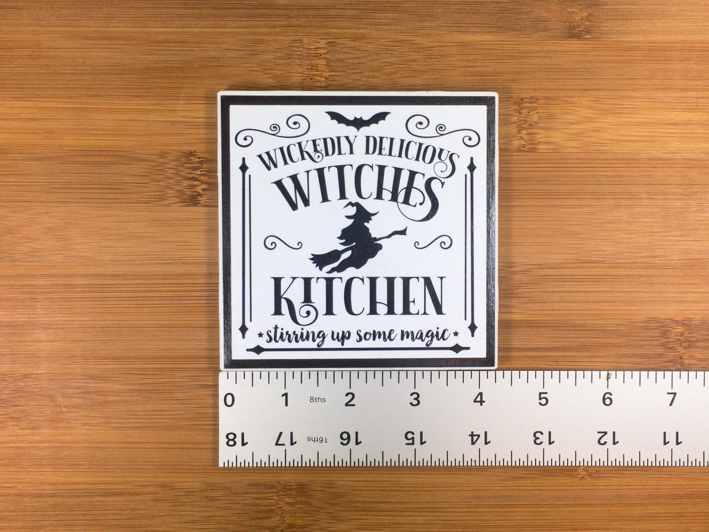 Witches Kitchen Halloween Ceramic Tile Sign With Easel | Etsy