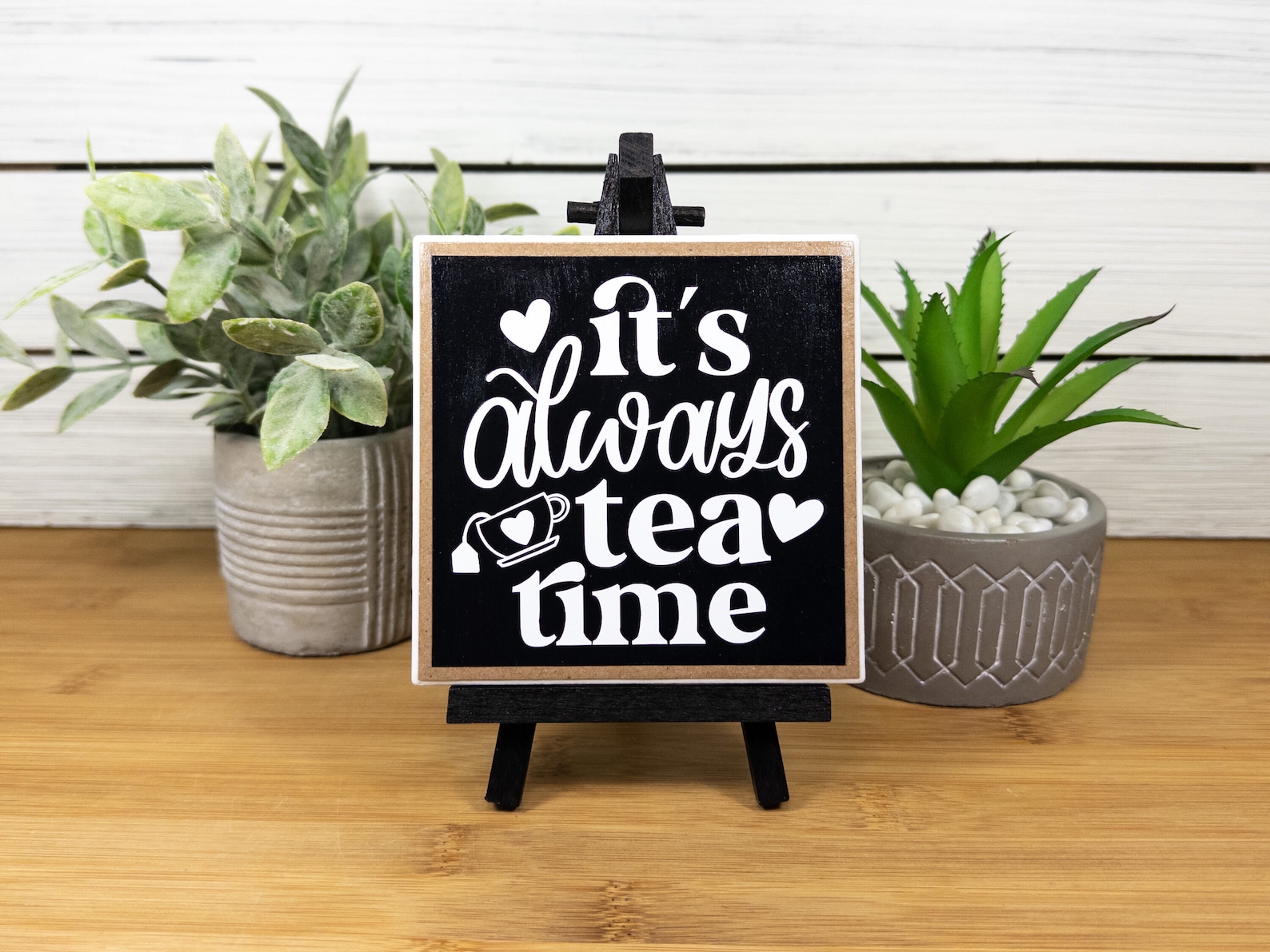 It's Always Tea Time Ceramic Tile Sign With Easel Tea Bar - Etsy