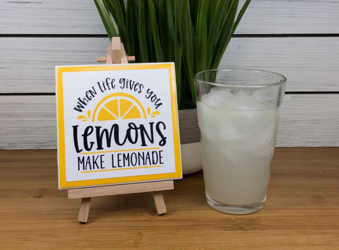 When Life Gives You Lemons Ceramic Tile Sign With Easel When | Etsy