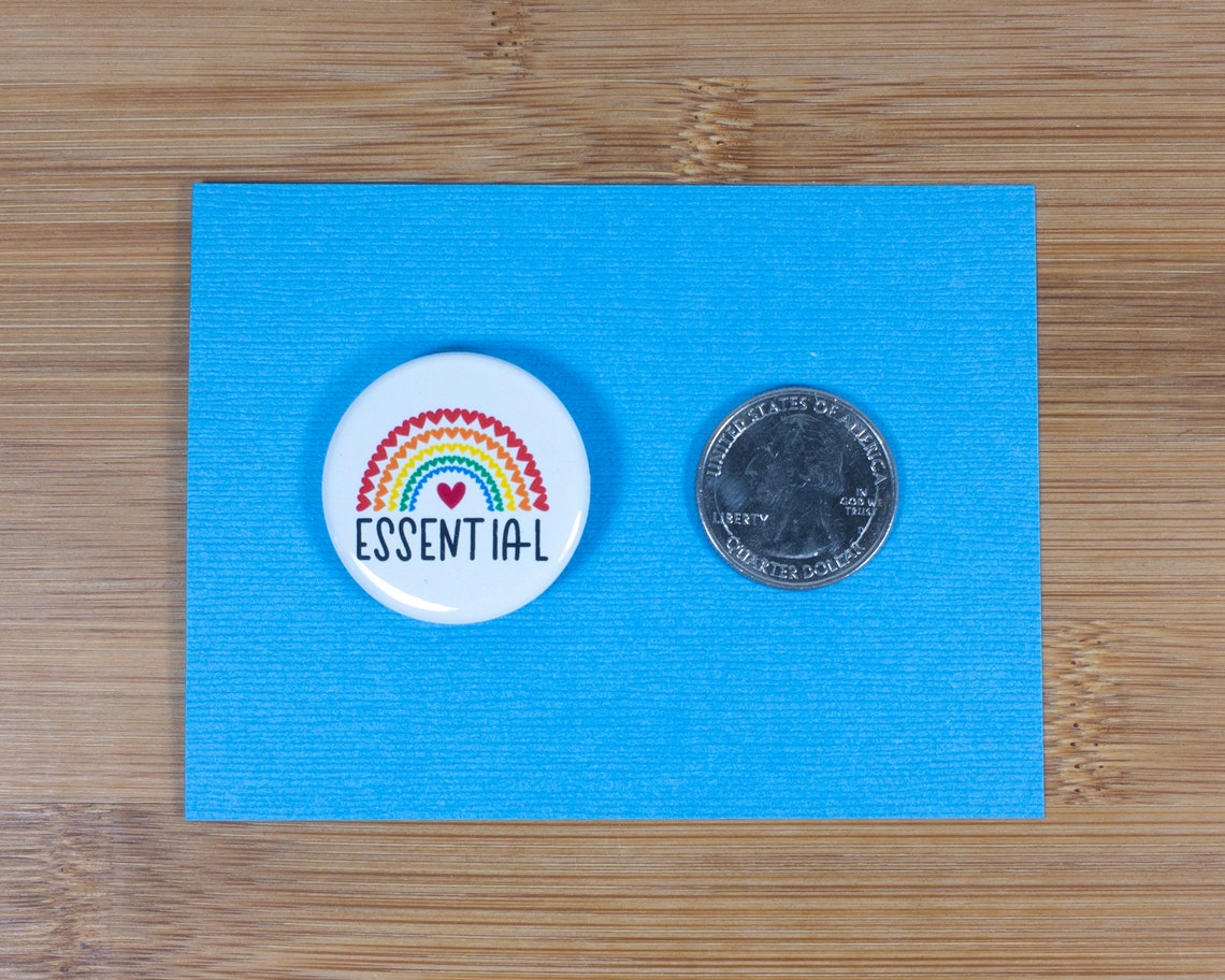 Essential Worker Button Pin Frontline Worker Pin Essential | Etsy
