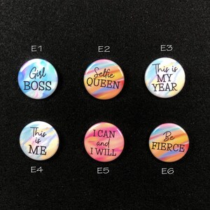 1.25" Button Pins: Choice of 48 Different Fun & Inspirational Sayings ...
