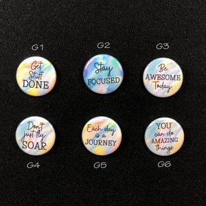 1.25" Button Pins: Choice of 48 Different Fun & Inspirational Sayings ...