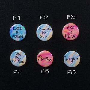 1.25" Button Pins: Choice of 48 Different Fun & Inspirational Sayings ...
