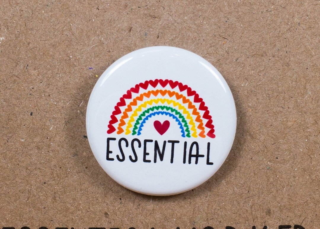 Essential Worker Button Pin, Frontline Worker Pin, Essential Worker ...