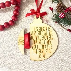 Height Ribbon Christmas Ornament, Personalized Height Ornaments - Etsy