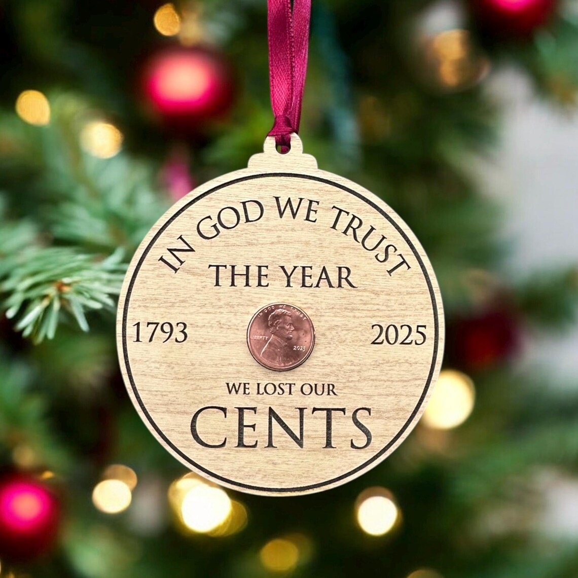 Penny Ornament / We Lost Our Cents Ornament / Penny - Etsy