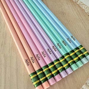 Personalized Pastel Pencils: Set of 10 Ticonderoga Pencils - Etsy