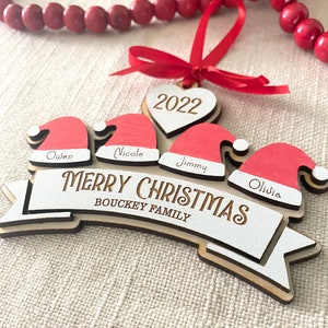 Family Merry Christmas Ornament, Family Ornament - Etsy