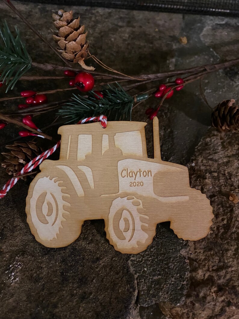 Tractor Ornament 2021 Wood Tractor Ornament - Etsy