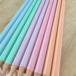 Personalized Pastel Pencils, Set of 10 Pencils, School Supplies, Back ...