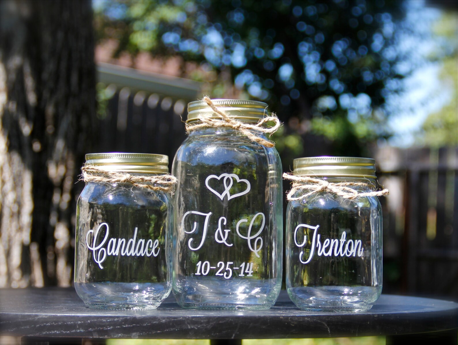 3 Mason Jars Sand Ceremony Unity Jars Mason Jars - Etsy