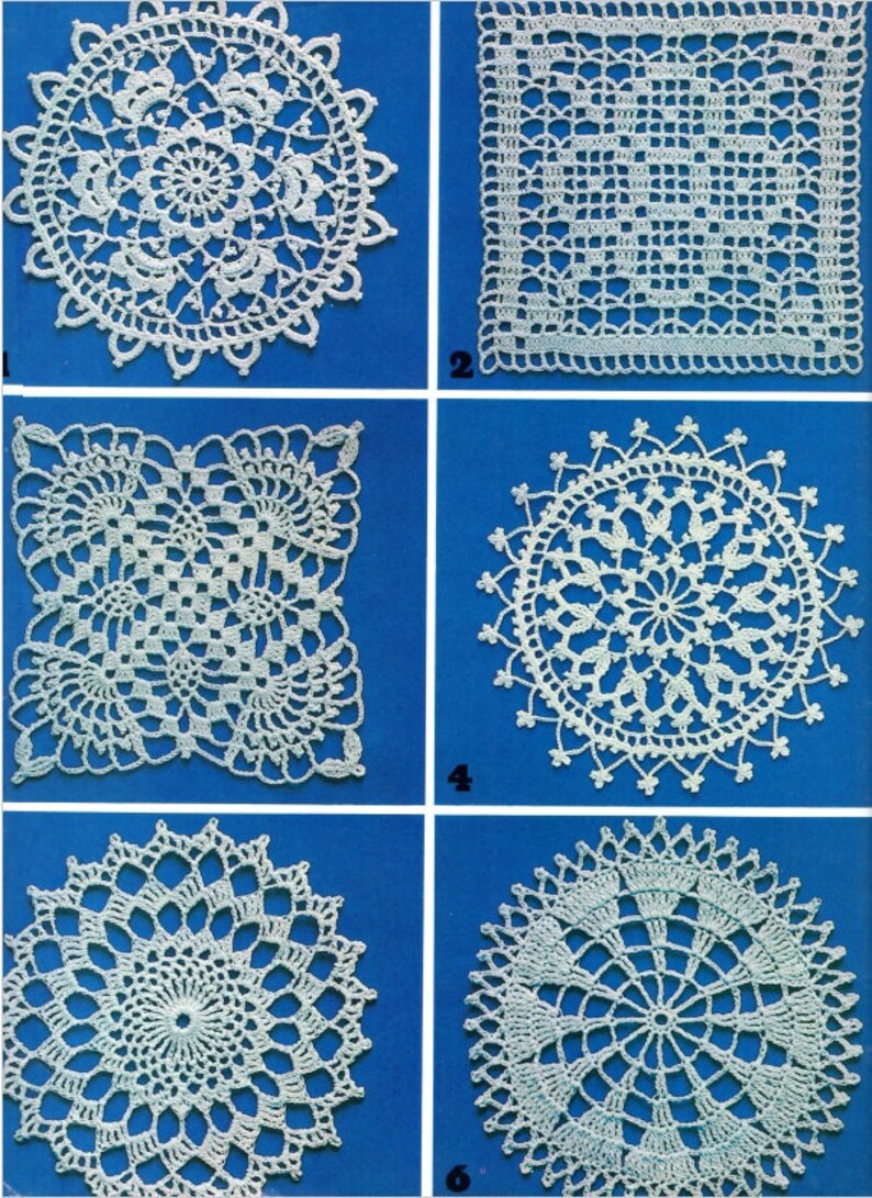 Six Lacey Medallion Patterns - Etsy