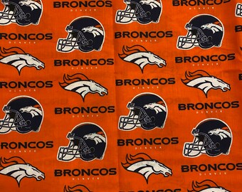 Denver Broncos Fabric - Etsy