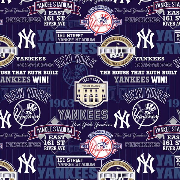 New York Yankees Fabric - Etsy