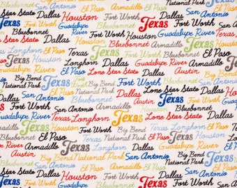 Texas Words Fabric - Etsy