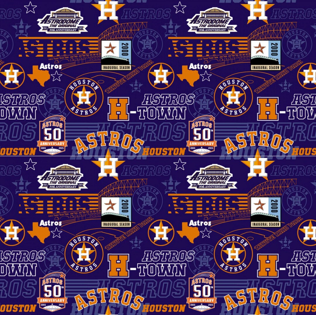 Houston Astros Fabric 18 X 44 100% Cotton . - Etsy