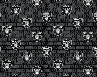 Las Vegas Raiders Cotton Fabric 100% Cotton Ships in 1 - Etsy