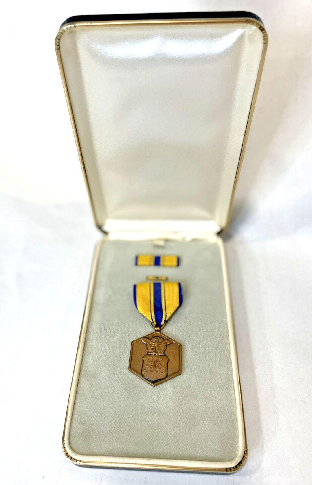 Vietnam War US Air Force Military Merit Medal , Ribbon, Pin Case Id's ...