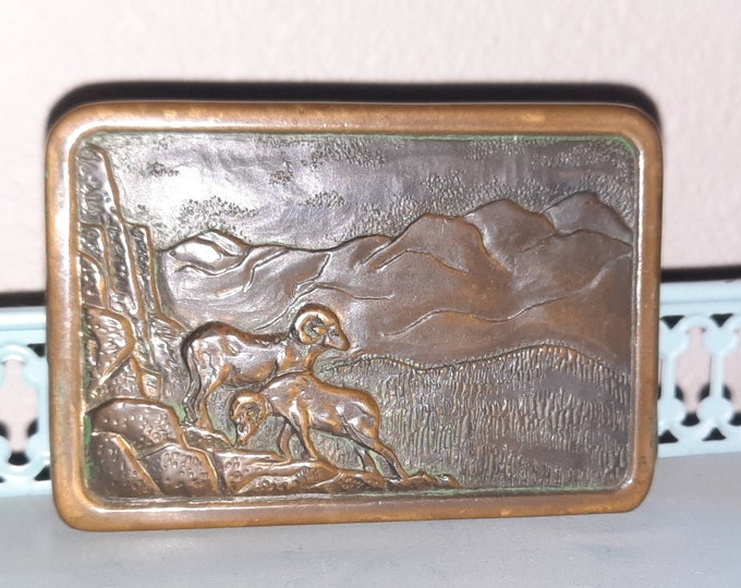 Vintage Mountain Bighorn Sheep Belt Buckle Wildlife Belt - Etsy