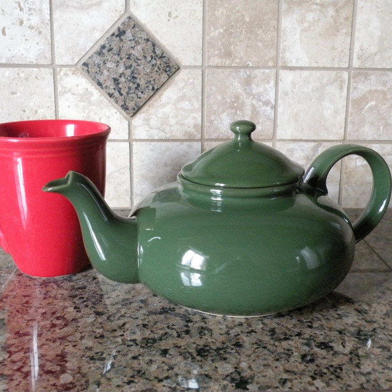 Green Teapot - Etsy